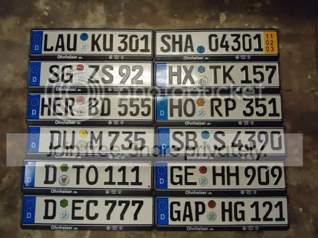 FS: Authentic German License Plates & Frames | VW Vortex - Volkswagen Forum